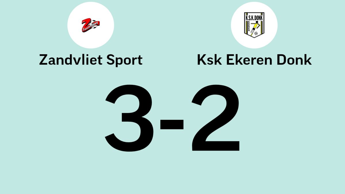 Zege voor Zandvliet B in thuiswedstrijd tegen Ekeren Donk | GVA